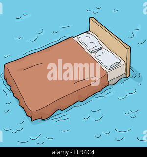 Single hand drawn cartoon bed outline with feet underneath Stock Photo ...