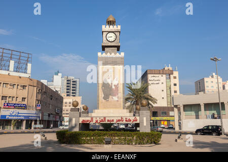 Clock tower roundabout in Kuwait City Stock Photo - Alamy