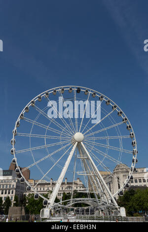 Big wheel in Piccadilly Gardens in Manchester city centre UK Stock ...