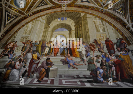 Room of the Segnatura ceiling, Raphael's rooms, Vatican Museums Stock ...