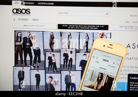 Asos Website and IPhone Stock Photo - Alamy