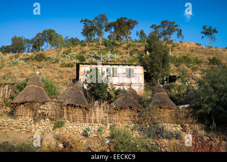 Tukul, traditional hut, house at Lalibela, UNESCO World Heritage Site ...