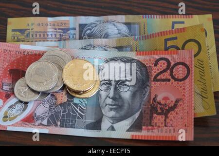 Money: Australian dollars. Credit: Copyright © 2015 Richard Milnes ...