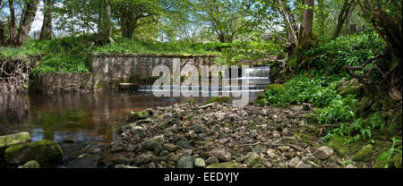 A small weir in Lancashire Stock Photo - Alamy