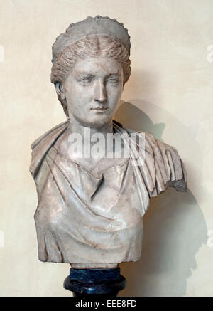 A statue of the empress Vibia Sabina, an ancient Roman woman, the wife ...