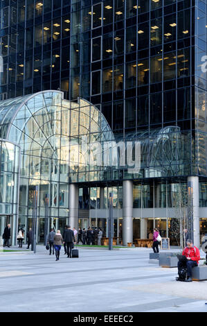 London entrance Exchange Tower within Harbour Exchange Square Stock ...