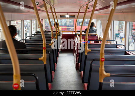 New Routemaster bus, London - upper deck Stock Photo - Alamy