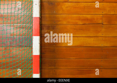 Vintage style goalpost in old gym Stock Photo - Alamy