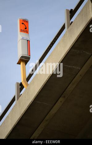 Motorway emergency telephone Stock Photo - Alamy