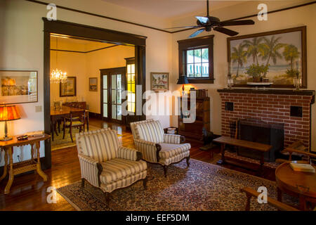 Interior of historic Palm Cottage b. 1895 - now home to the Naples ...