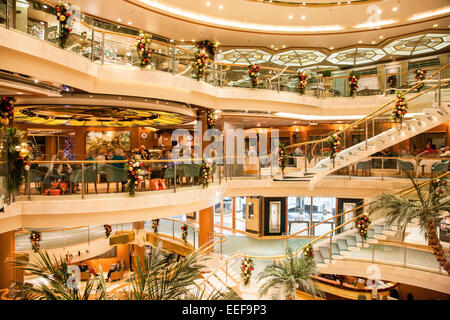 The Atrium onboard the P&O Cruise Ship 'Aurora' Stock Photo - Alamy