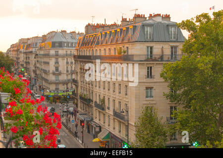 Typical design of Parisian architecture. The facade of french building ...