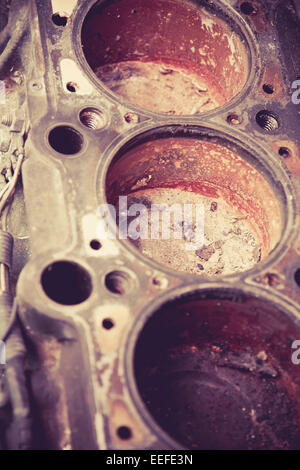 automobile cylinder block and car piston view Stock Photo - Alamy