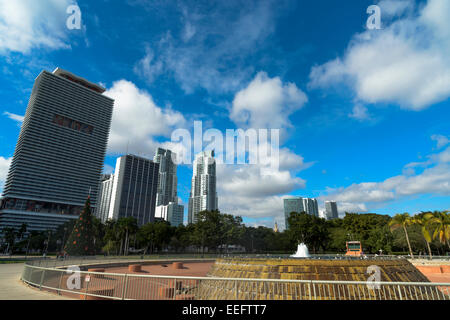 Bayfront Park Fountain. Downtown Miami. Florida. USA Stock Photo - Alamy