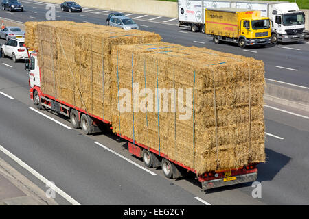 Lorry and Trailer Transporting Straw Bales Stock Photo: 134015795 - Alamy