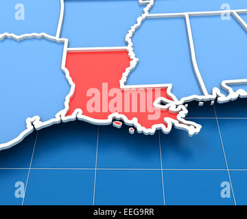 United State Of America Map With Louisiana Blue Glow Futuristic Design united-state-of-america-map-with-louisiana-blue-glow-futuristic-design