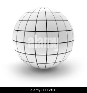 Blank sphere formed by blocks, 3d render Stock Photo - Alamy