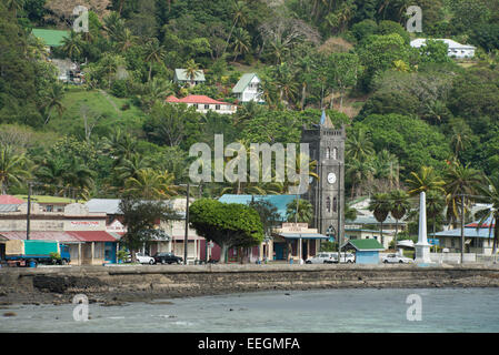 Fiji, Island of Ovalua, town of Levuka. First Colonial settlement and ...