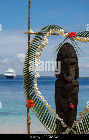 Melanesia, Vanuatu, Rano Island. Traditional wooden dugout canoe Stock ...