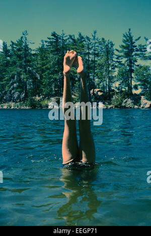 Summer underwater handstand Stock Photo - Alamy