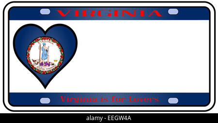 Virginia License Plate Flag Stock Photo - Alamy