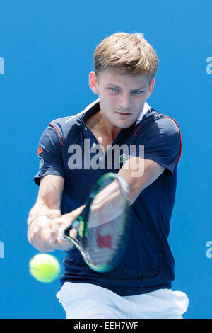 Melbourne, Australia. David Goffin (BEL) in his match against Dominic ...