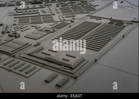 Scale model. Dachau concentration camp. First Nazi concentration camps ...