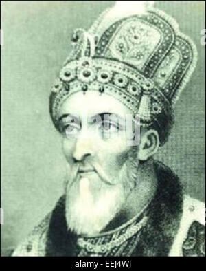 Bahadur Shah II, the last Mughal emperor of India, is depicted in ...