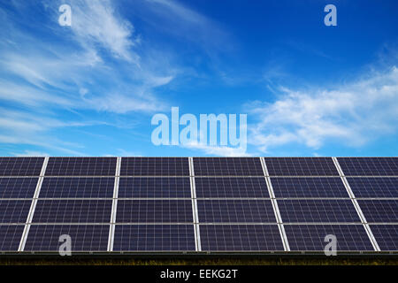 Solar Panel Energy Farm on a Sunny Day Stock Photo - Alamy