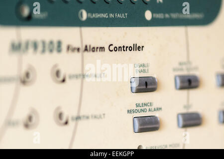 Old fire alarm control panel Stock Photo - Alamy