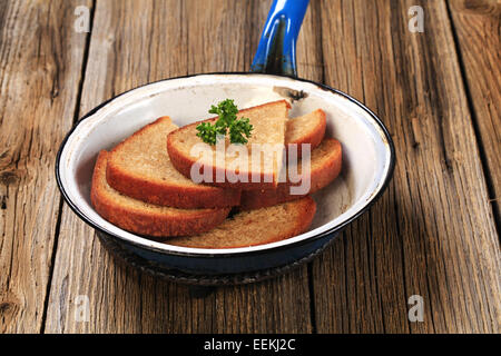 pan fried bread slices Stock Photo - Alamy