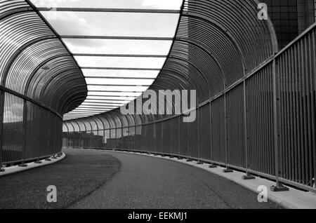 Pedestrian footbridge over the M8 motorway at Anderston in Glasgow ...