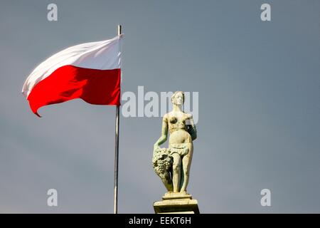 Flag city of Gdansk Danzig in the sky background Poland Europe Stock ...