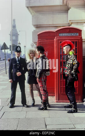 Youth Culture, punk rockers on the street clash with the police. OPS ...