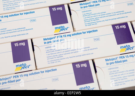 Boxes of pre-filled methotrexate auto injectors Stock Photo - Alamy