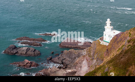 The 1874 Hartland Point Lighthouse North Devon England UK Europe Stock ...