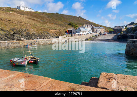The small boat harbour at Mullion Cove Cornwall England UK Europe Stock ...