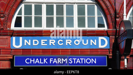 Chalk Farm underground station, Adelaide Road, Camden, London, England ...