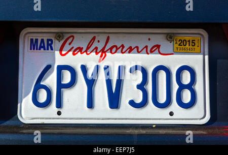 Close up of a California state license plate, United States Stock Photo ...