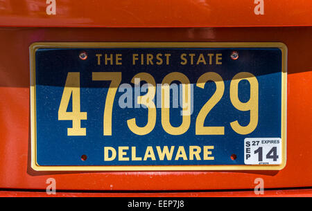 Delaware State License Plate Stock Vector Art & Illustration, Vector ...