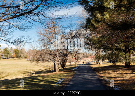 Typical suburban American park in late January Stock Photo - Alamy
