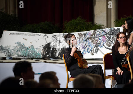 Vienna, Austria. 20th Jan, 2015. Conductor Michael Tomaschek and Franz ...
