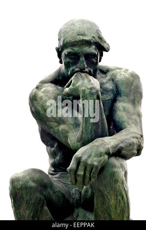 Bronze The Thinking Man Thinker Statue Outside The National Museum of ...