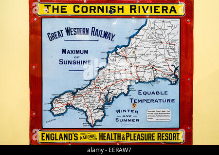 GWR map Cornwall Stock Photo - Alamy