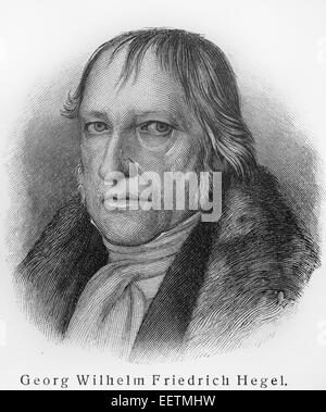 Historical drawing, Georg Wilhelm Friedrich Hegel, 1770 - 1831, a ...
