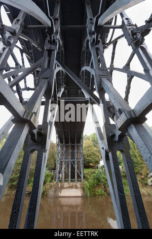 underneath the Iron Bridge, ironbridge gorge, Shropshire Stock Photo ...
