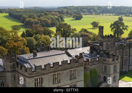 View from ramparts of Warwick Castle Stock Photo - Alamy