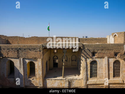 Old Houses With Flat Roofs Inside The Citadel, Erbil, Kurdistan, Iraq ...