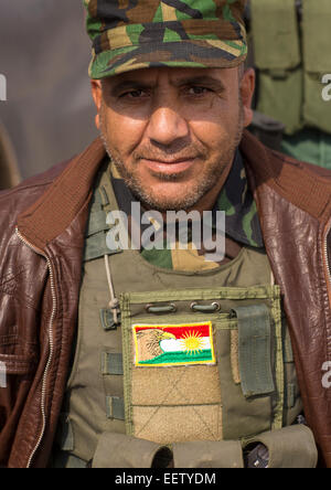 Kurdish Peshmerga On The Frontline, Duhok, Kurdistan, Iraq Stock Photo ...