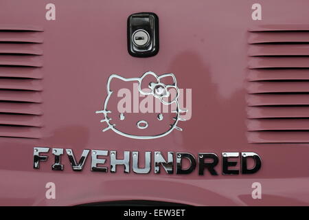 Fiat 500 Hello Kitty pink interior Stock Photo - Alamy